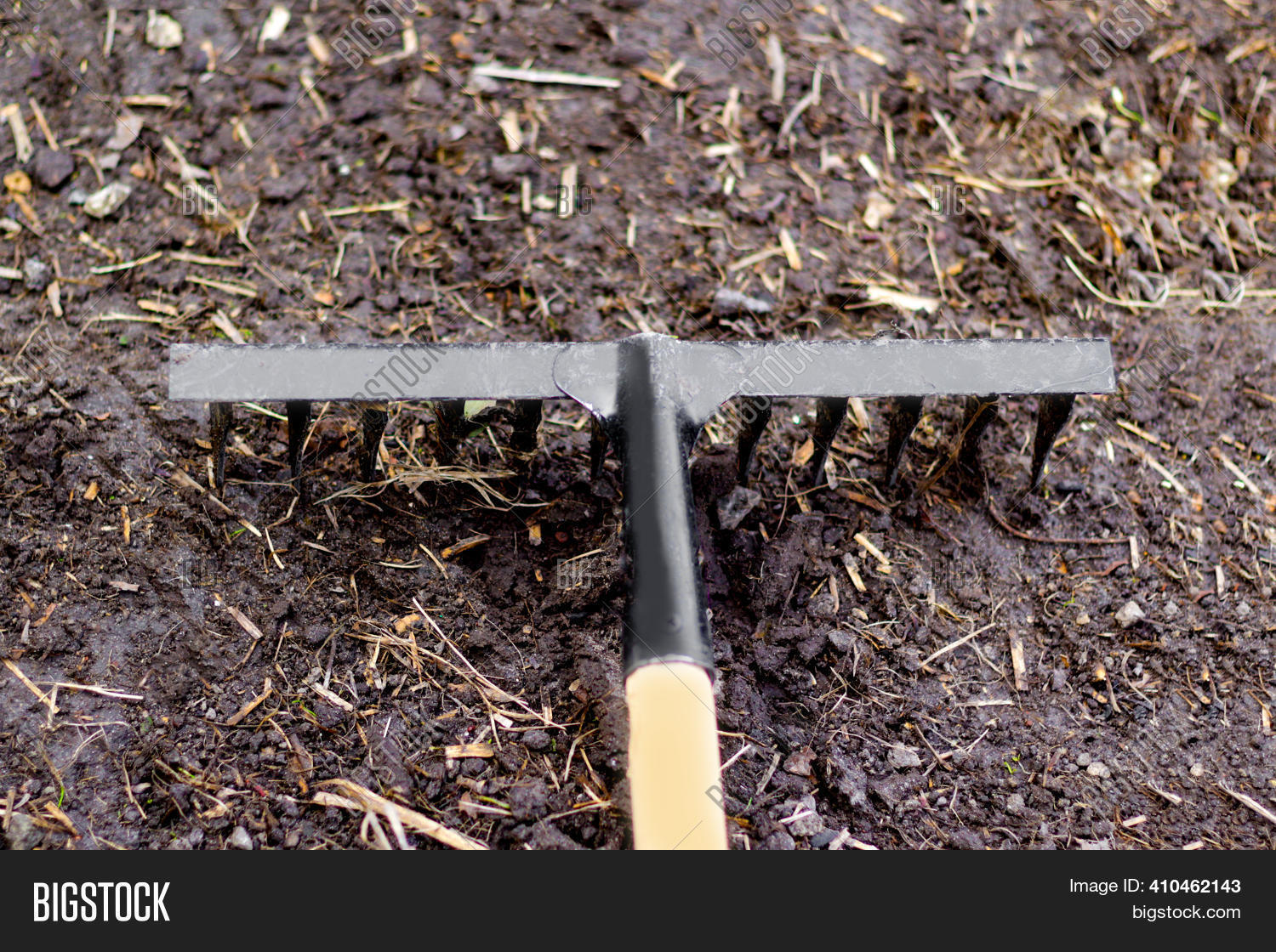 Top View Garden Rake. Image & Photo (Free Trial) | Bigstock