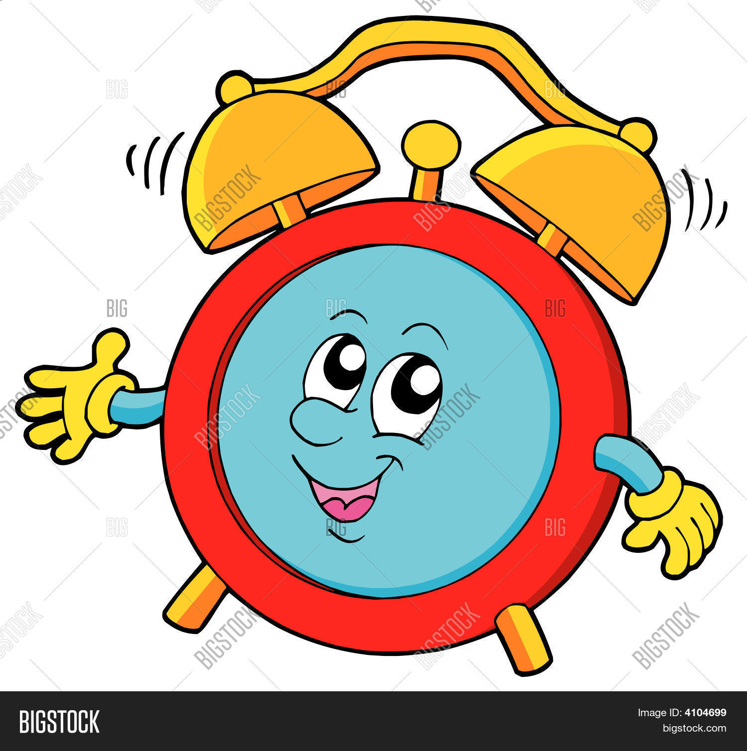 Cartoon Alarm Clock Vector & Photo (Free Trial) | Bigstock