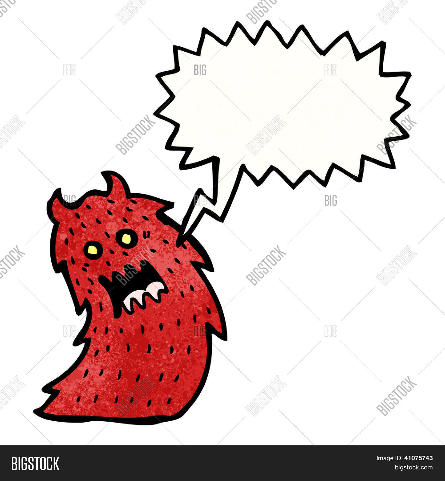 Cartoon Scary Hairy Vector And Photo Free Trial Bigstock