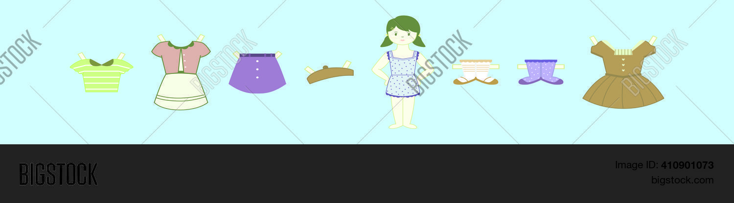 Set Paper Doll Vector & Photo (Free Trial) | Bigstock