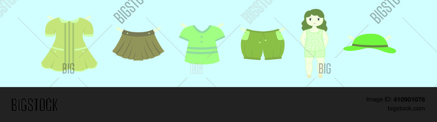 Set Paper Doll Vector & Photo (Free Trial) | Bigstock