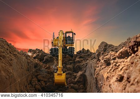 Excavators Digging Image & Photo (Free Trial) | Bigstock