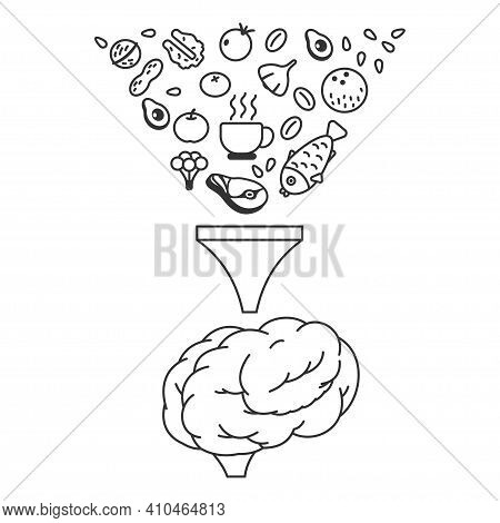 Food Brain Vector Vector & Photo (Free Trial) | Bigstock