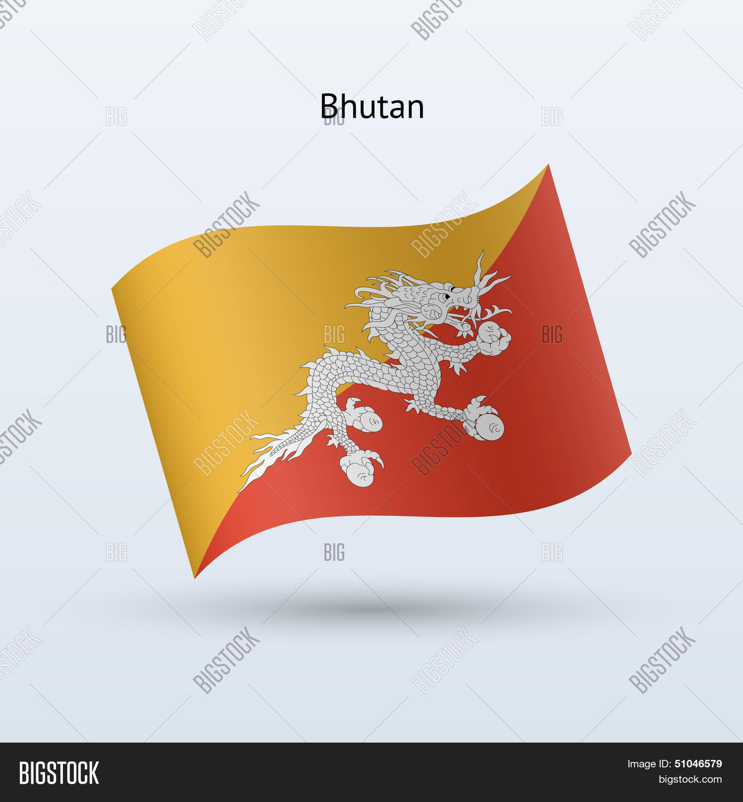 Bhutan Flag Waving Vector & Photo (Free Trial) | Bigstock