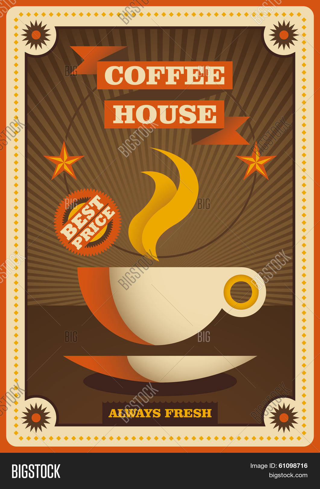 Retro Coffee House Vector & Photo (Free Trial) | Bigstock