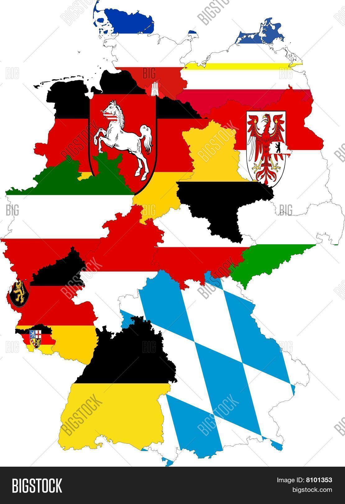 Germany Map States Image & Photo (Free Trial) | Bigstock