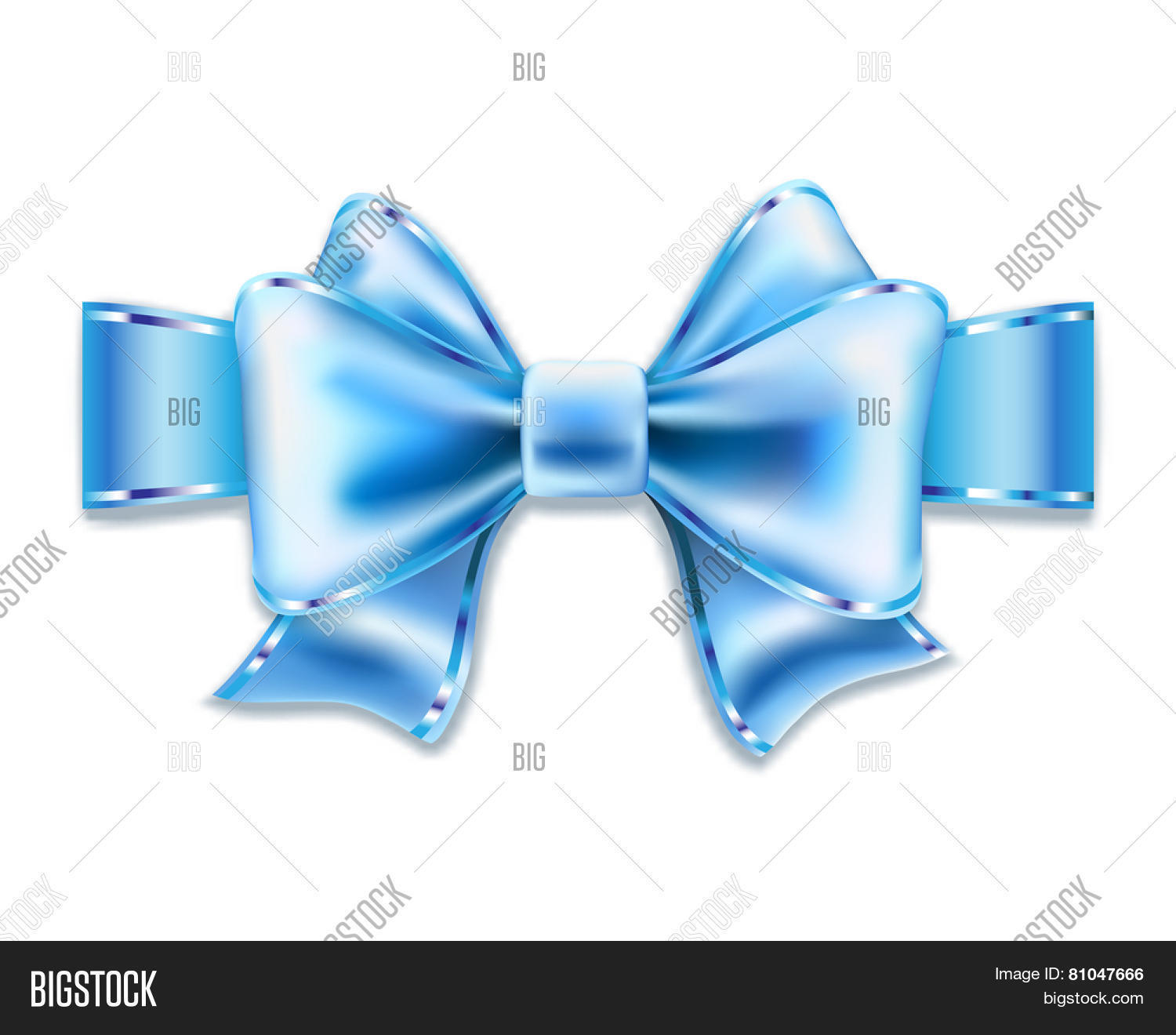 Blue Bow Isolated On Vector & Photo (Free Trial) | Bigstock