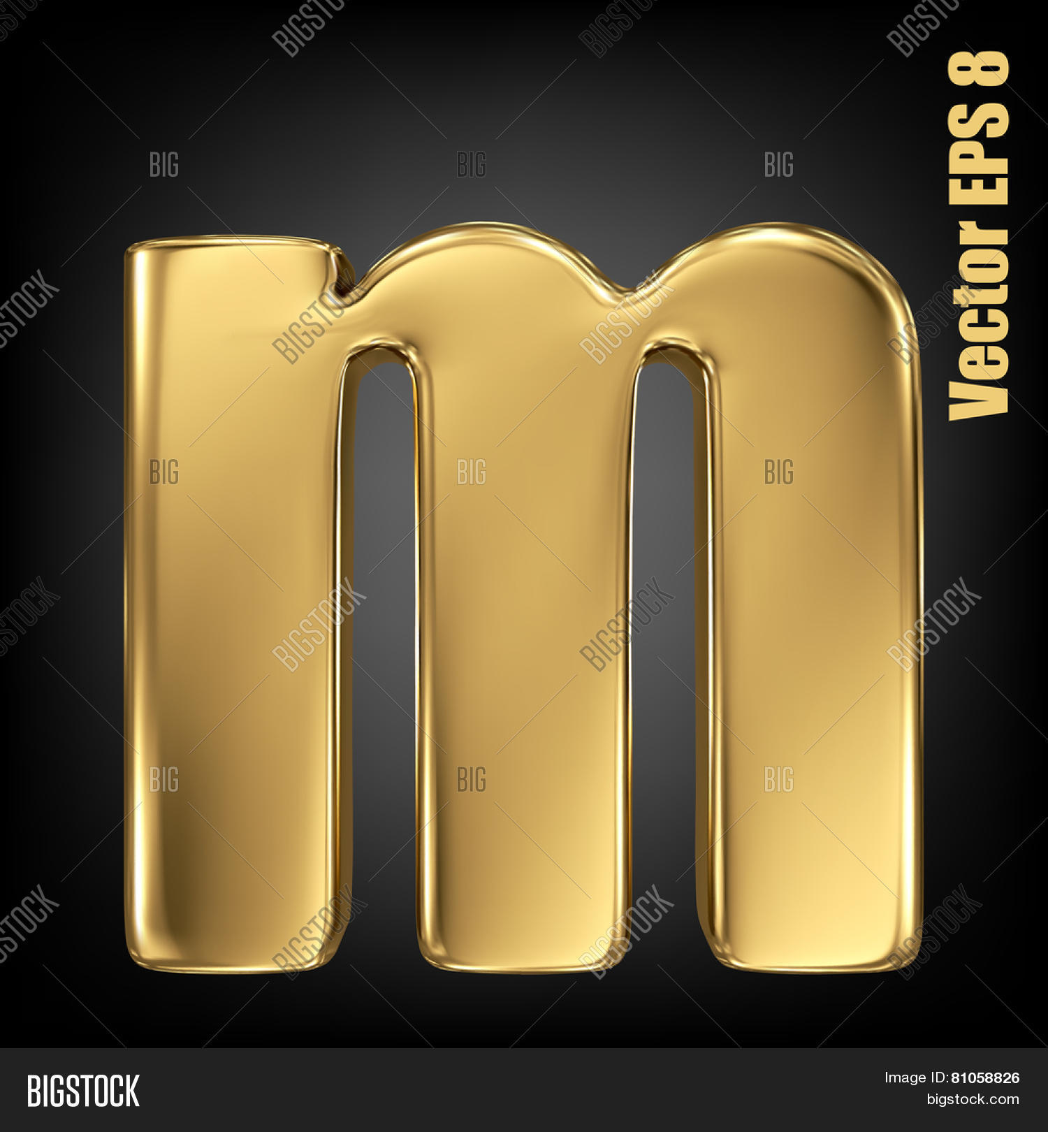 Vector Letter M Gold Vector & Photo (Free Trial) | Bigstock