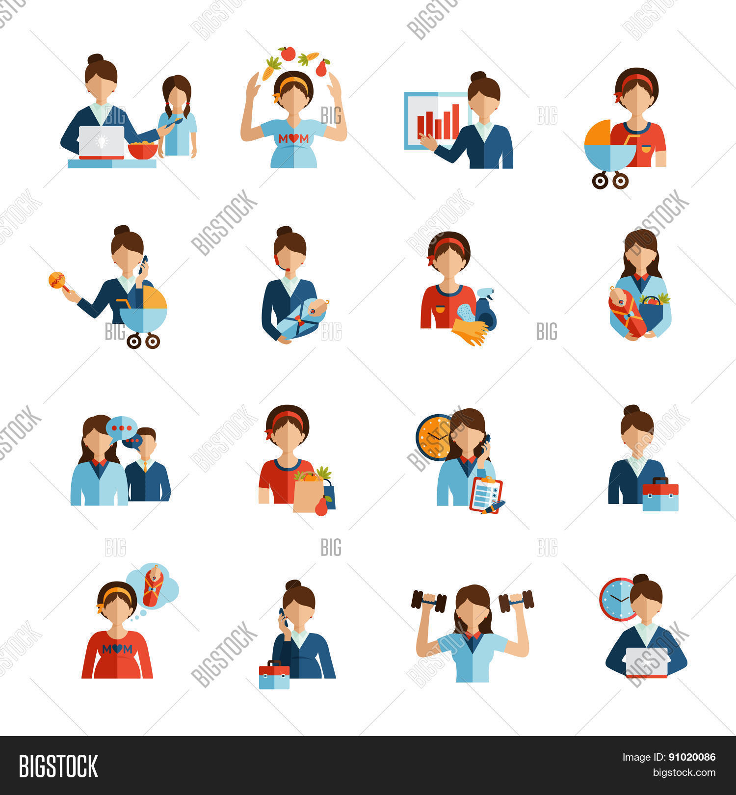 Businesswoman Mother Vector & Photo (Free Trial) | Bigstock