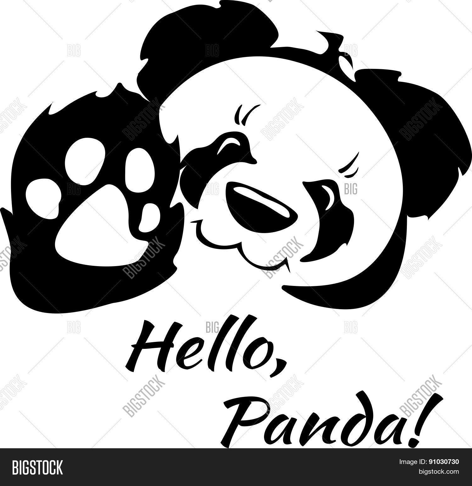 Smiling Panda's Head Vector & Photo (Free Trial) | Bigstock