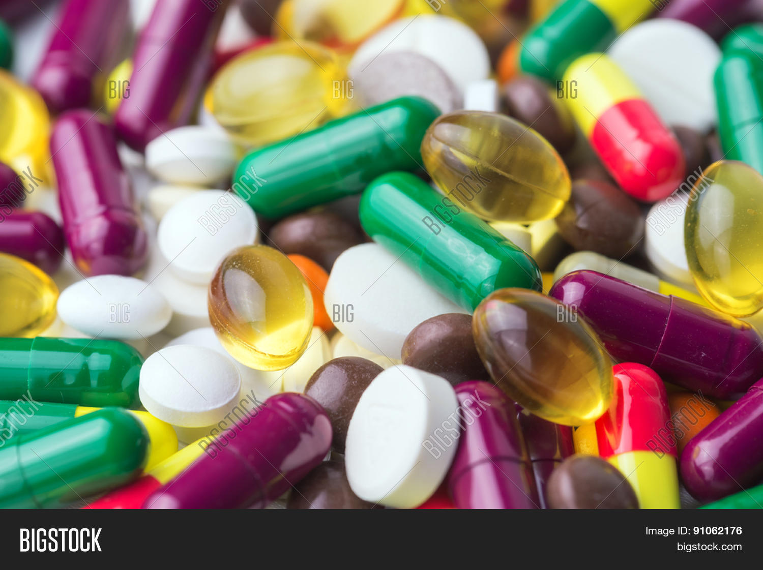 Many Color Pills Close Image & Photo (Free Trial) | Bigstock