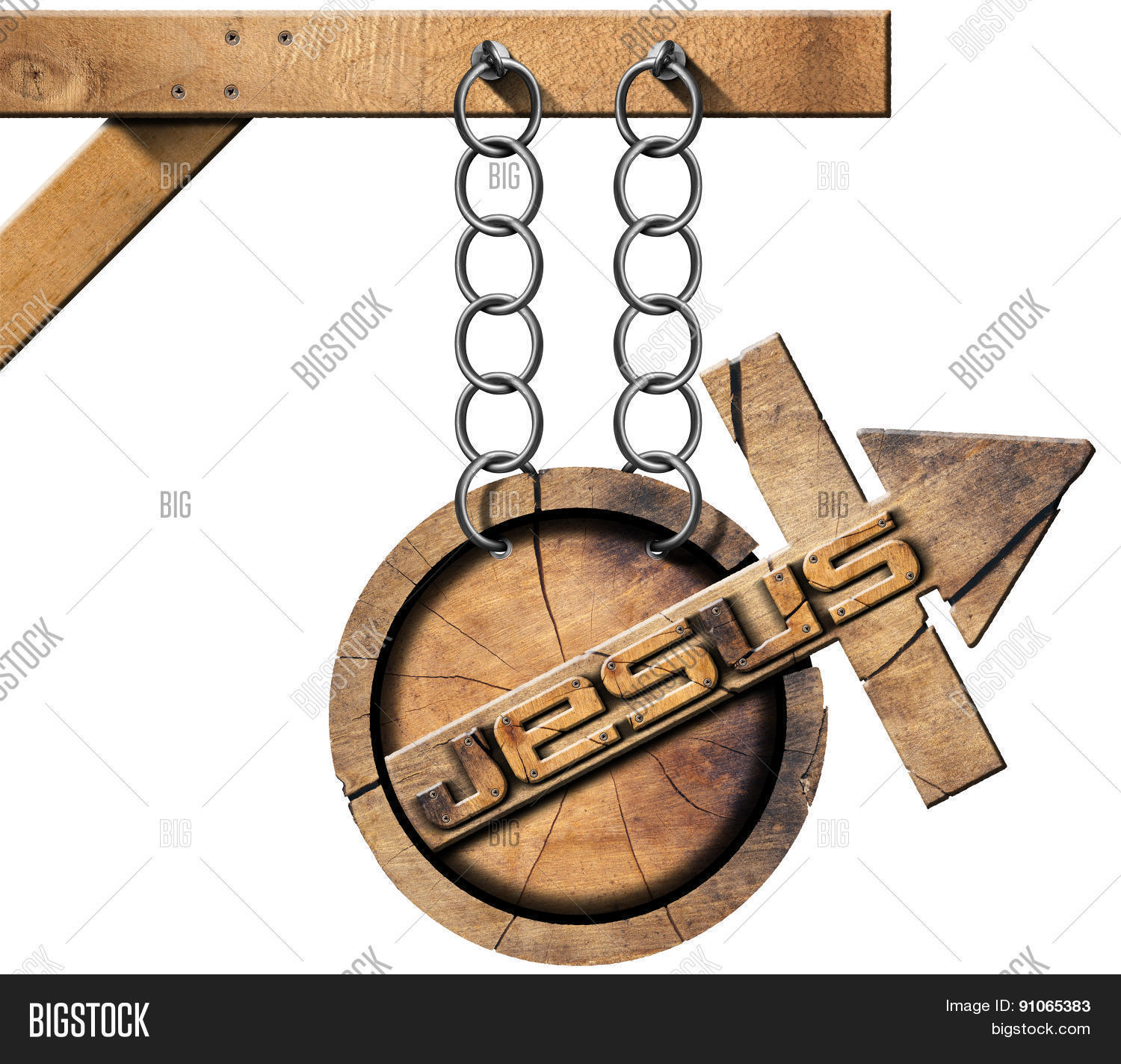 Jesus - Wooden Symbol Image & Photo (Free Trial) | Bigstock