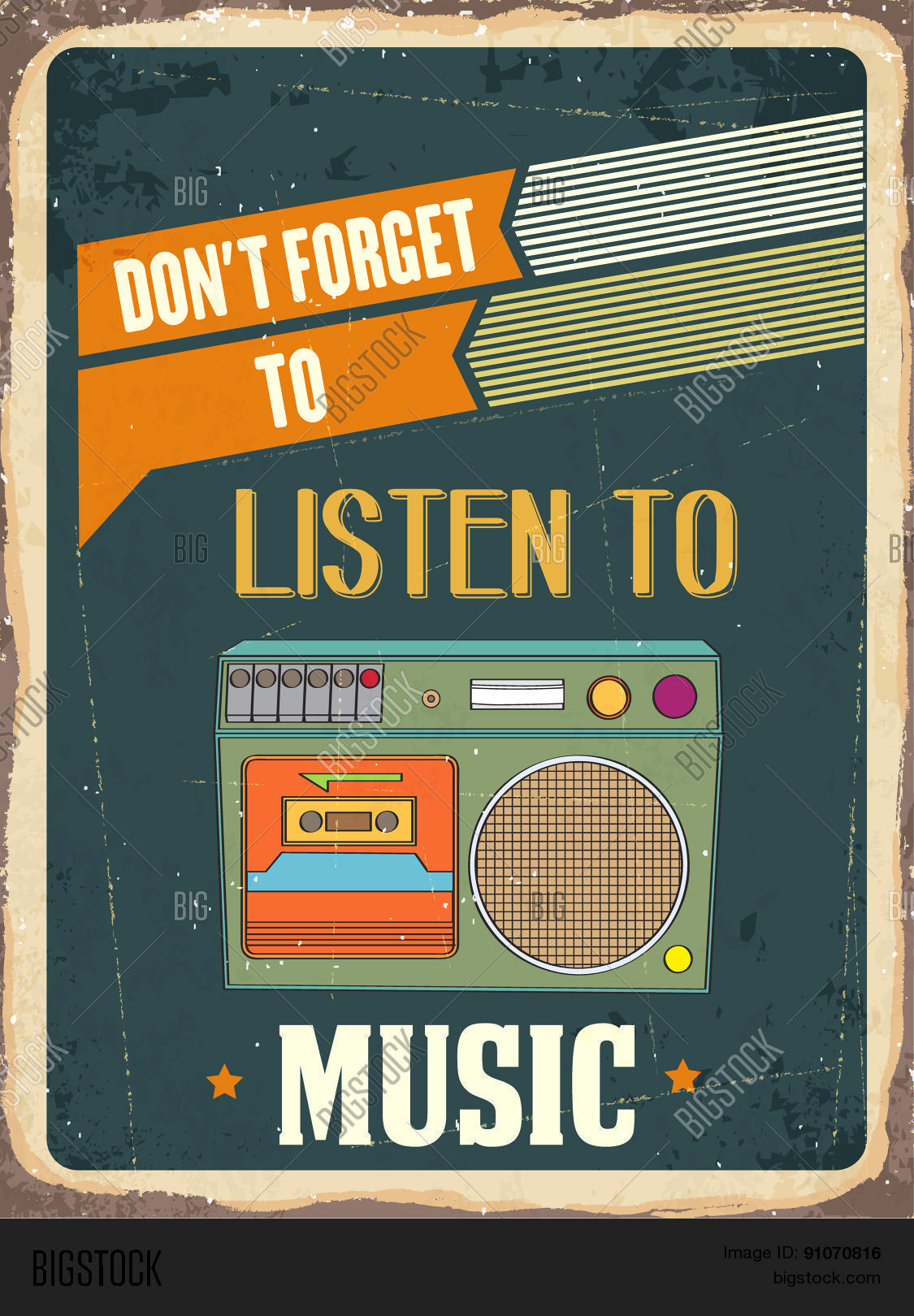 Retro Metal Sign " Vector & Photo (Free Trial) | Bigstock