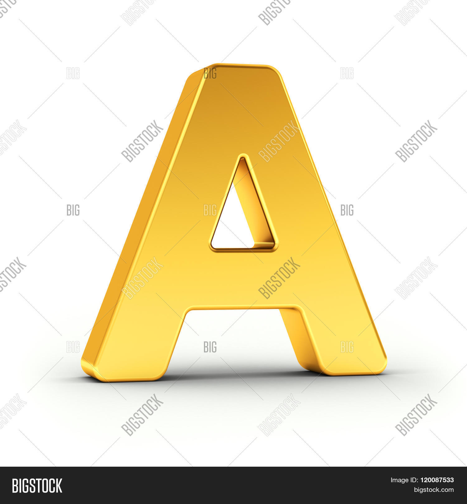 Letter Polished Golden Image & Photo (Free Trial) | Bigstock