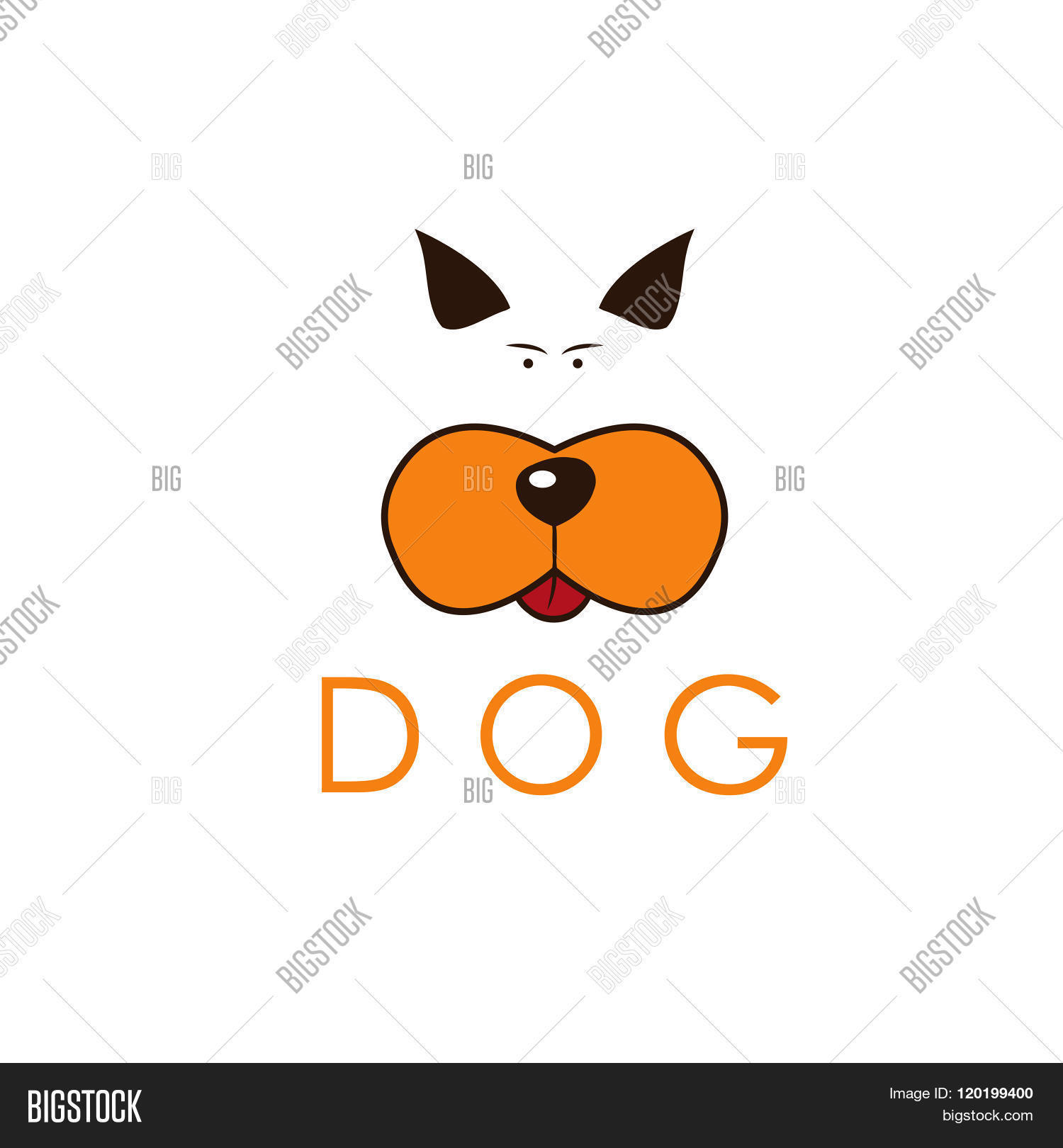 Dog Head Icon Vector Vector & Photo (Free Trial) | Bigstock