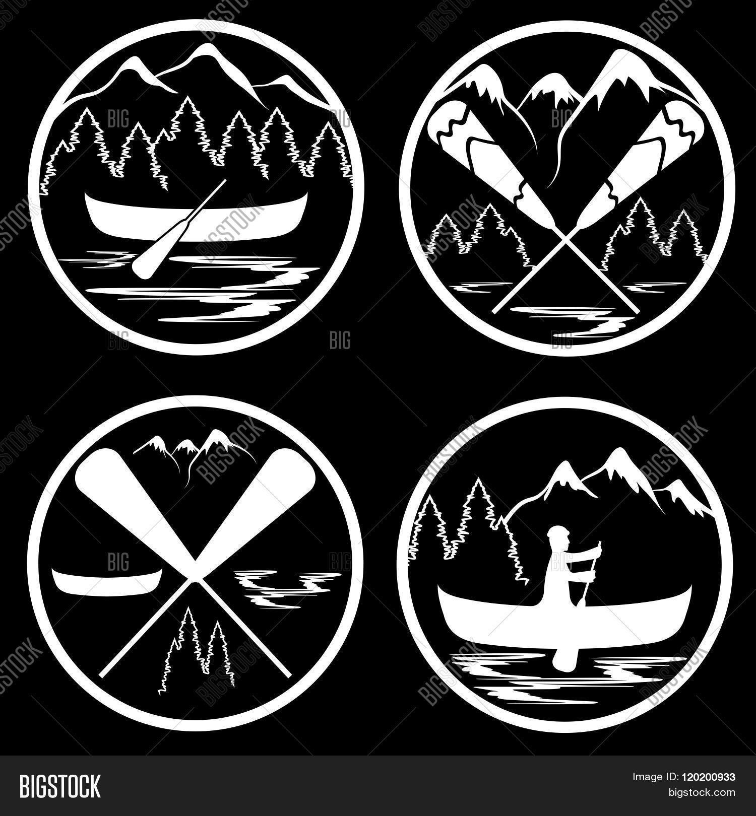 Canoe Camp Vintage Vector & Photo (Free Trial) | Bigstock