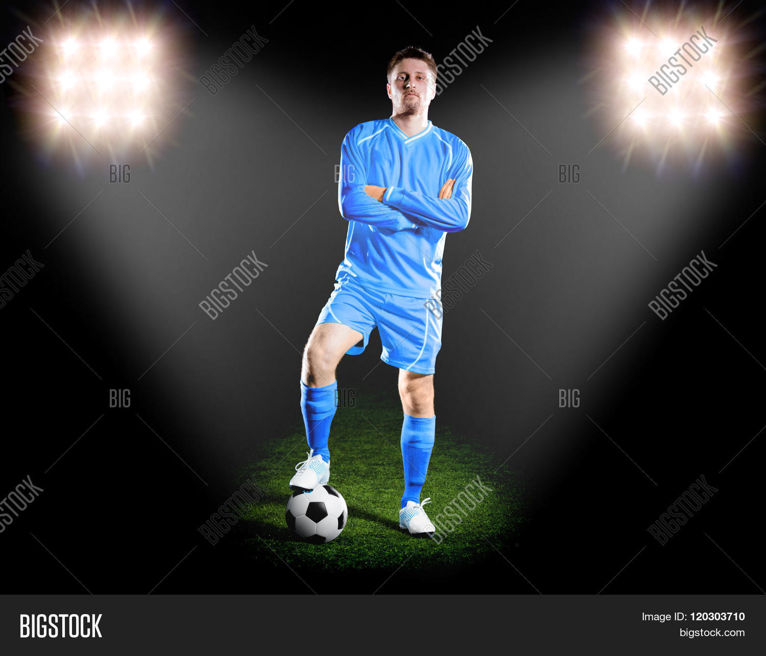 Football Player Blue Image & Photo (Free Trial) | Bigstock