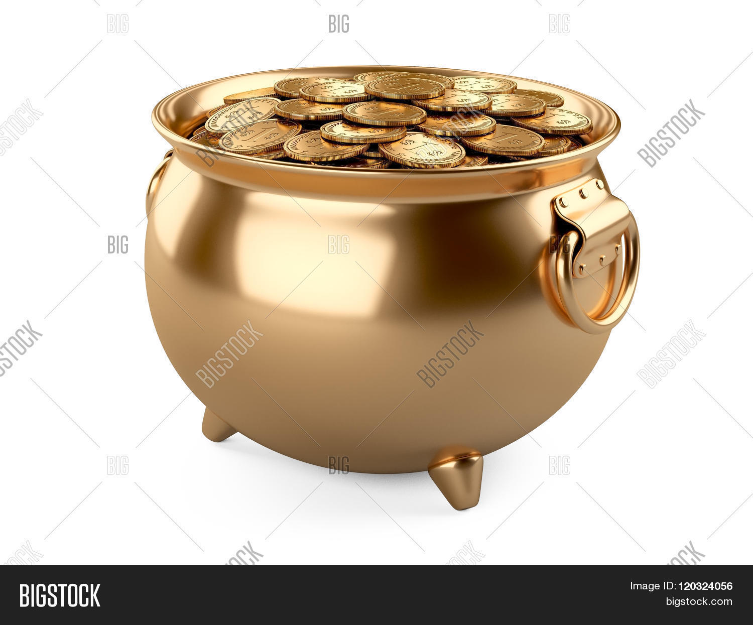 Pot Gold. Cauldron Image & Photo (Free Trial) | Bigstock