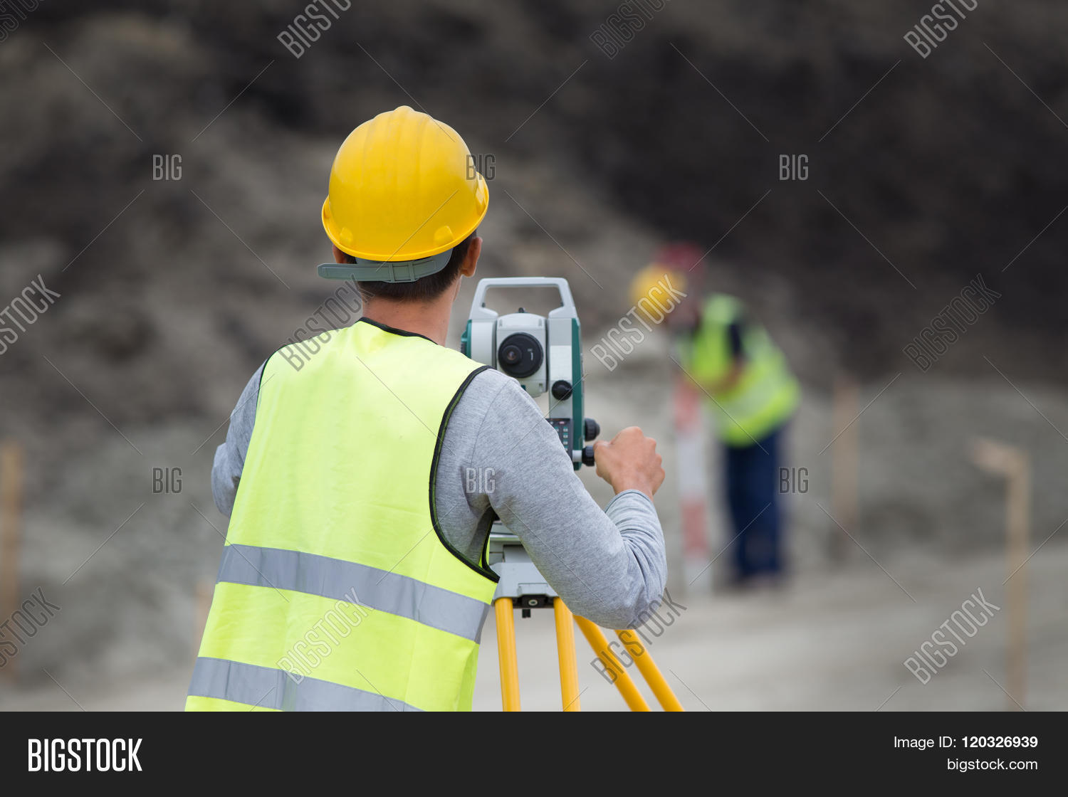 Workers Theodolite Image & Photo (Free Trial) | Bigstock