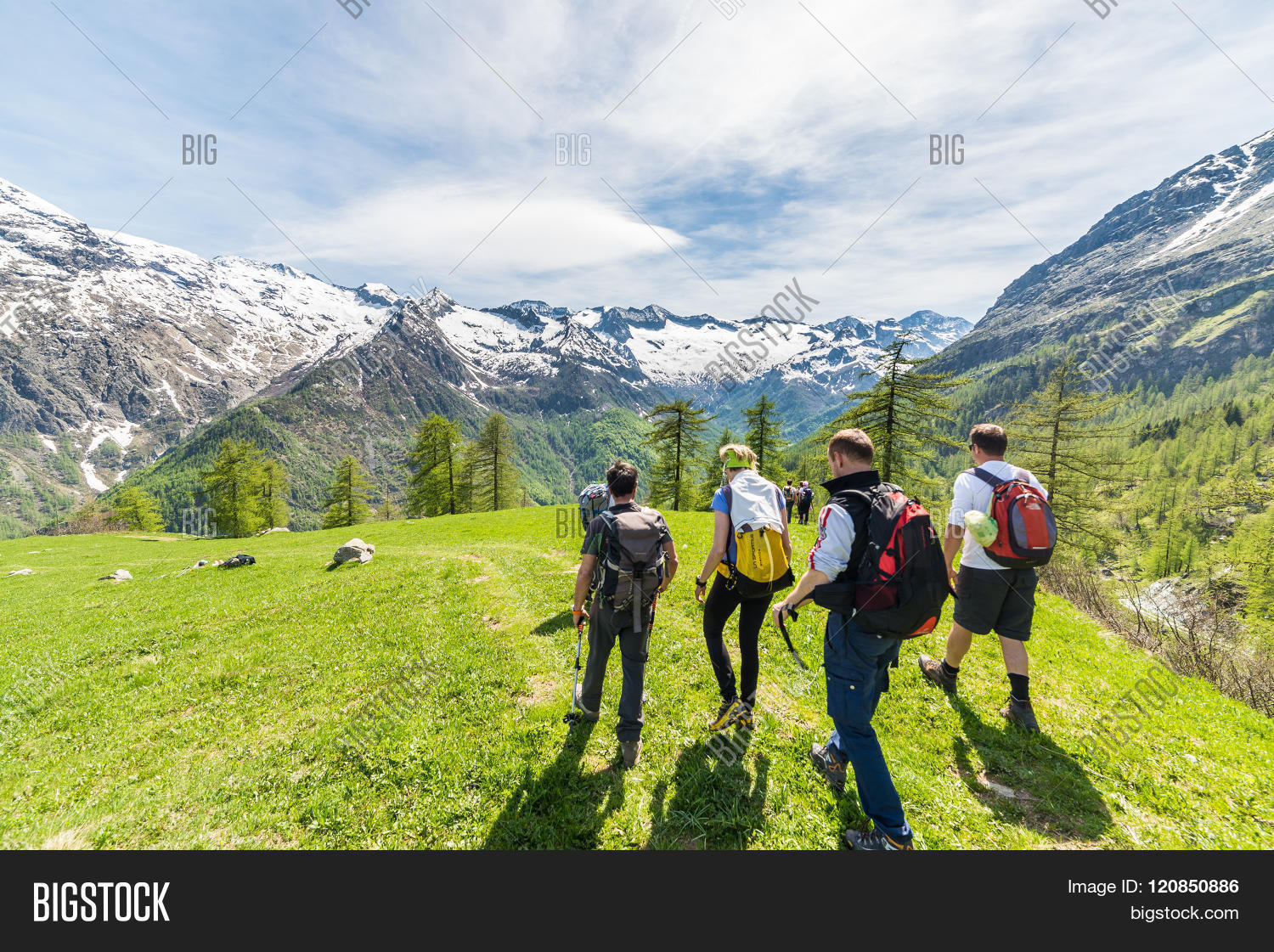 Group Hikers Exploring Image & Photo (Free Trial) | Bigstock