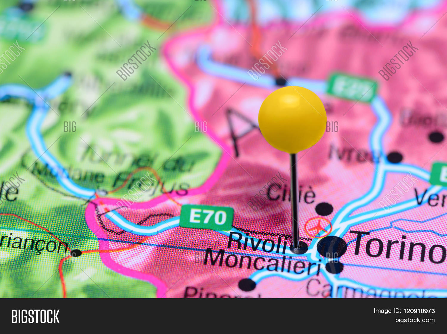 Rivoli Pinned On Map Image & Photo (Free Trial) | Bigstock