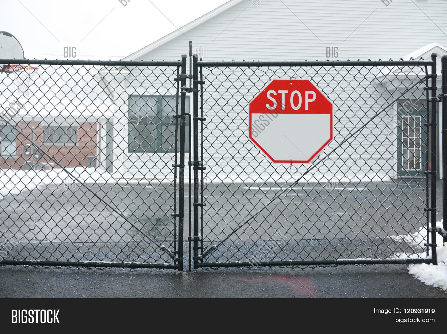 Stop Sign On Iron Image & Photo (Free Trial) | Bigstock