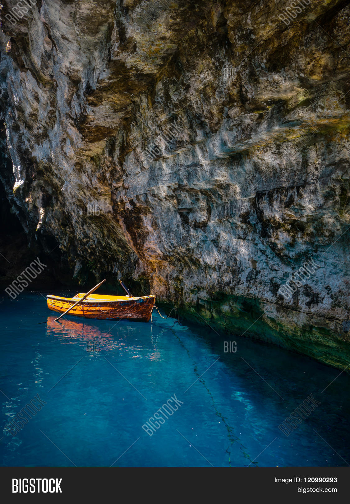 Small Boat Inside Cave Image & Photo (Free Trial) | Bigstock
