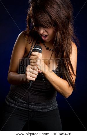 Rockstar Girl Singing Image & Photo (Free Trial) | Bigstock