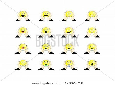 Set Emoticons Diapers Vector & Photo (Free Trial) | Bigstock