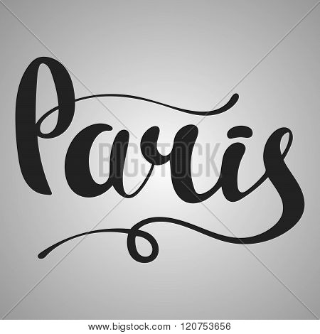 Paris Lettering. Hand Vector & Photo (Free Trial) | Bigstock