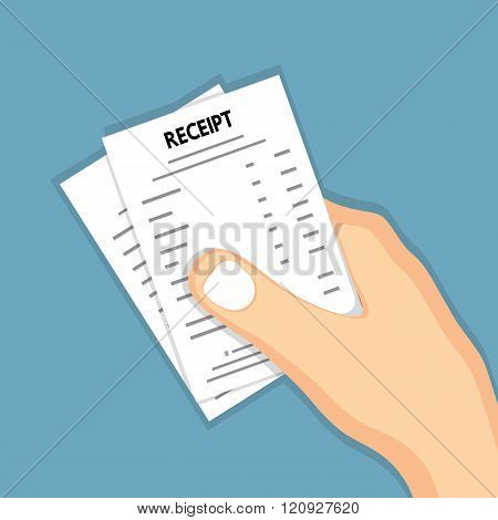 Hand Holdding Receipt Vector & Photo (Free Trial) | Bigstock