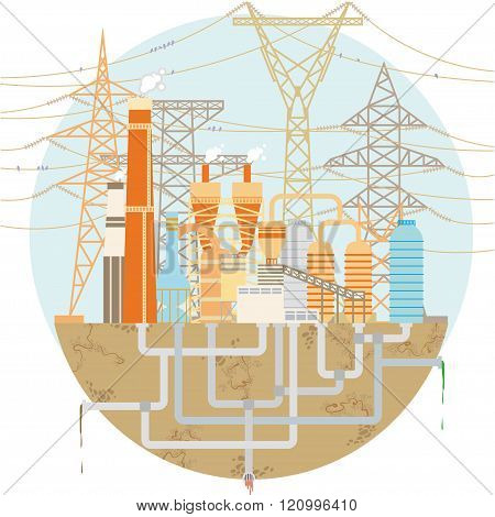 Schematic Factory Vector & Photo (Free Trial) | Bigstock