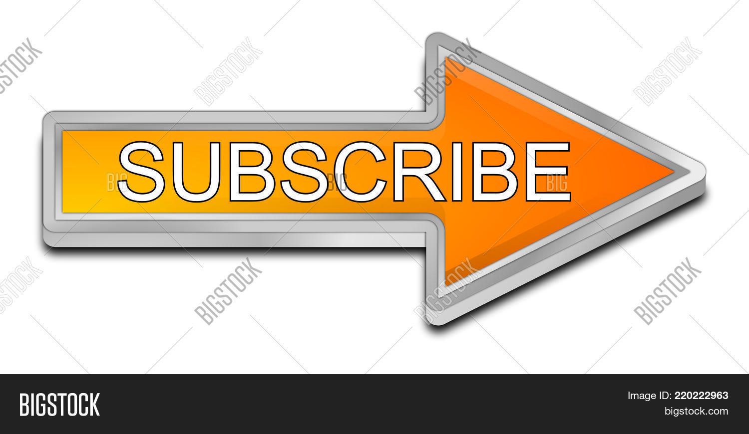 Orange Subscribe Arrow Image & Photo (Free Trial) | Bigstock