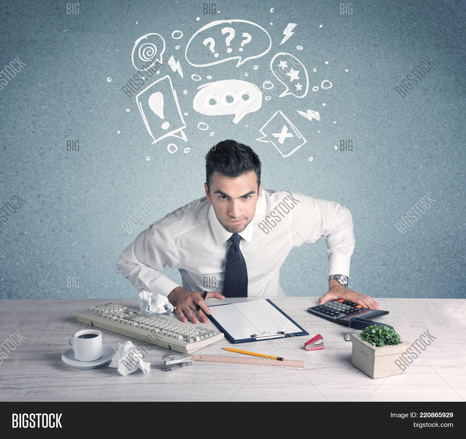Confused Office Worker Image & Photo (Free Trial) | Bigstock