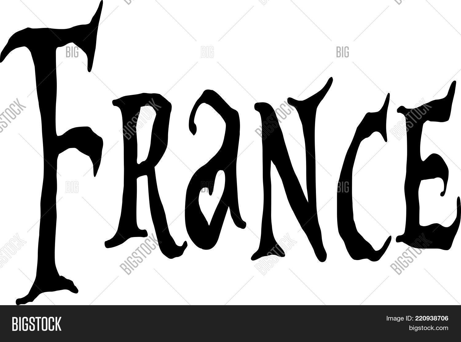 France Text Sign Vector & Photo (Free Trial) | Bigstock