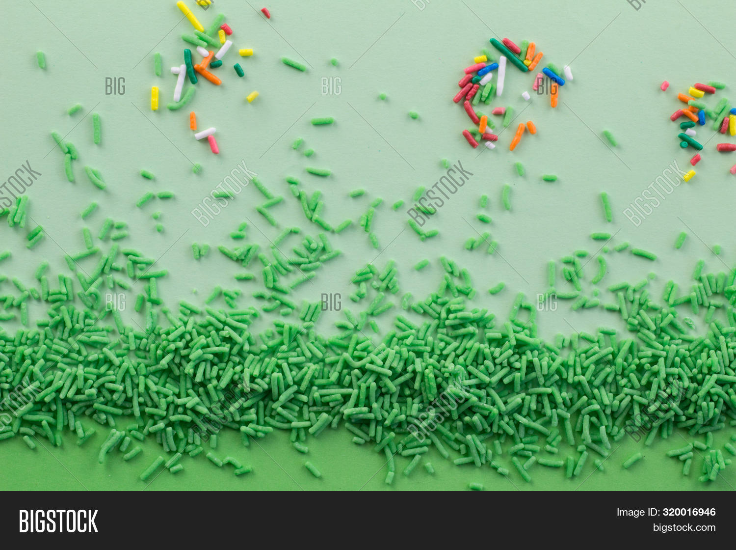 Green Sprinkles On Two Image & Photo (Free Trial) | Bigstock