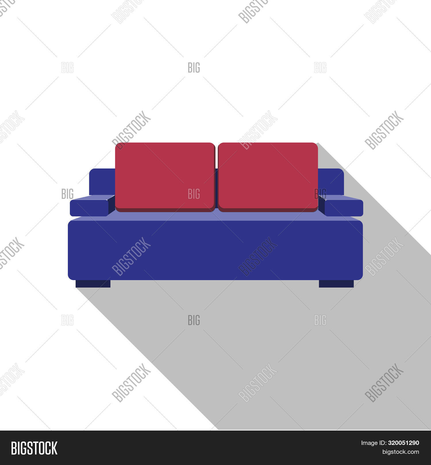 Imagen y foto Sofa Icon. . Flat (prueba gratis) | Bigstock