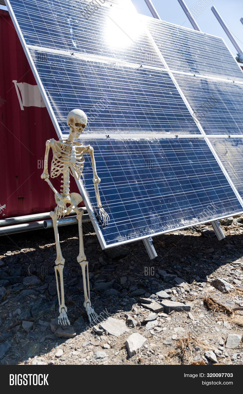 Skeleton Leaning On Image & Photo (Free Trial) | Bigstock