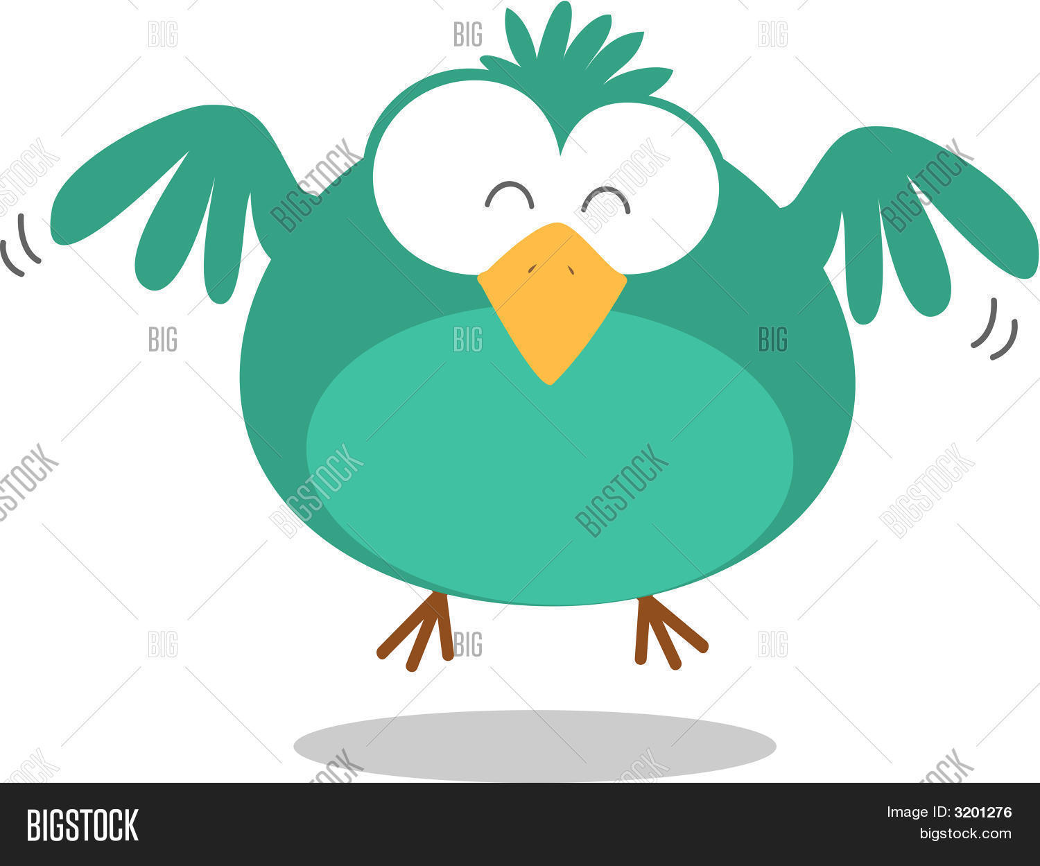 Green Fat Bird Flying Vector & Photo (Free Trial) | Bigstock