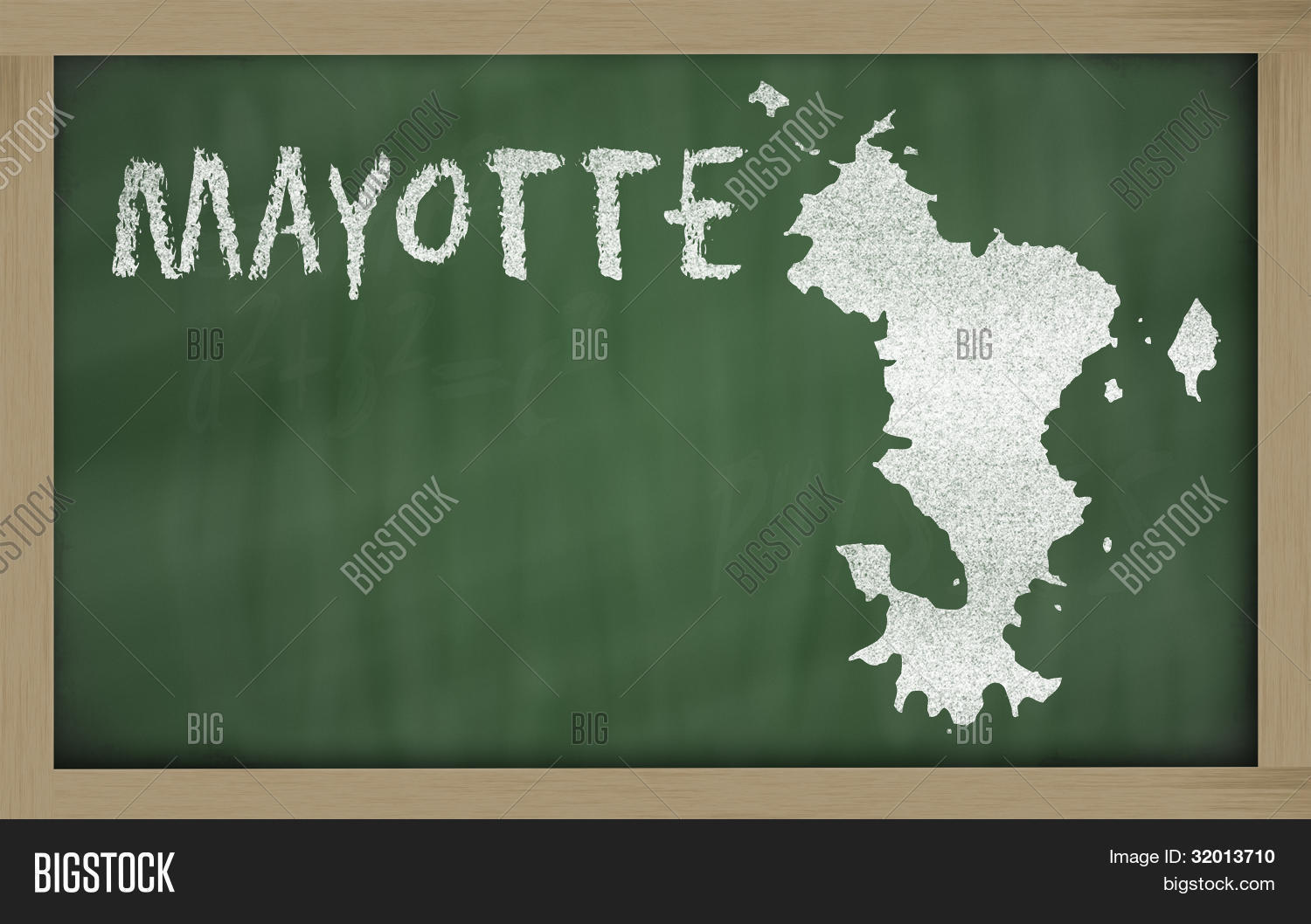 Outline Map Mayotte On Image & Photo (Free Trial) | Bigstock