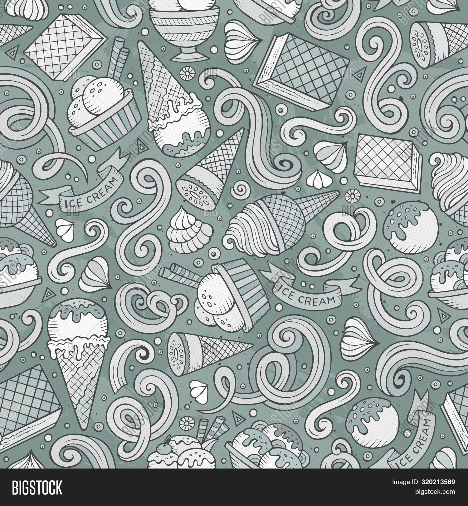 Cartoon Hand-drawn Ice Image & Photo (Free Trial) | Bigstock