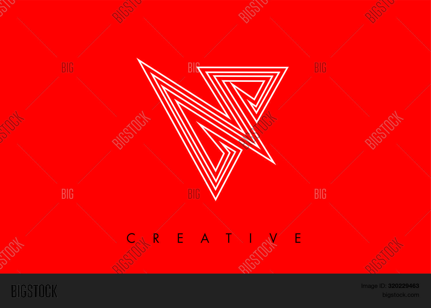 V Black Red Letter Vector & Photo (Free Trial) | Bigstock