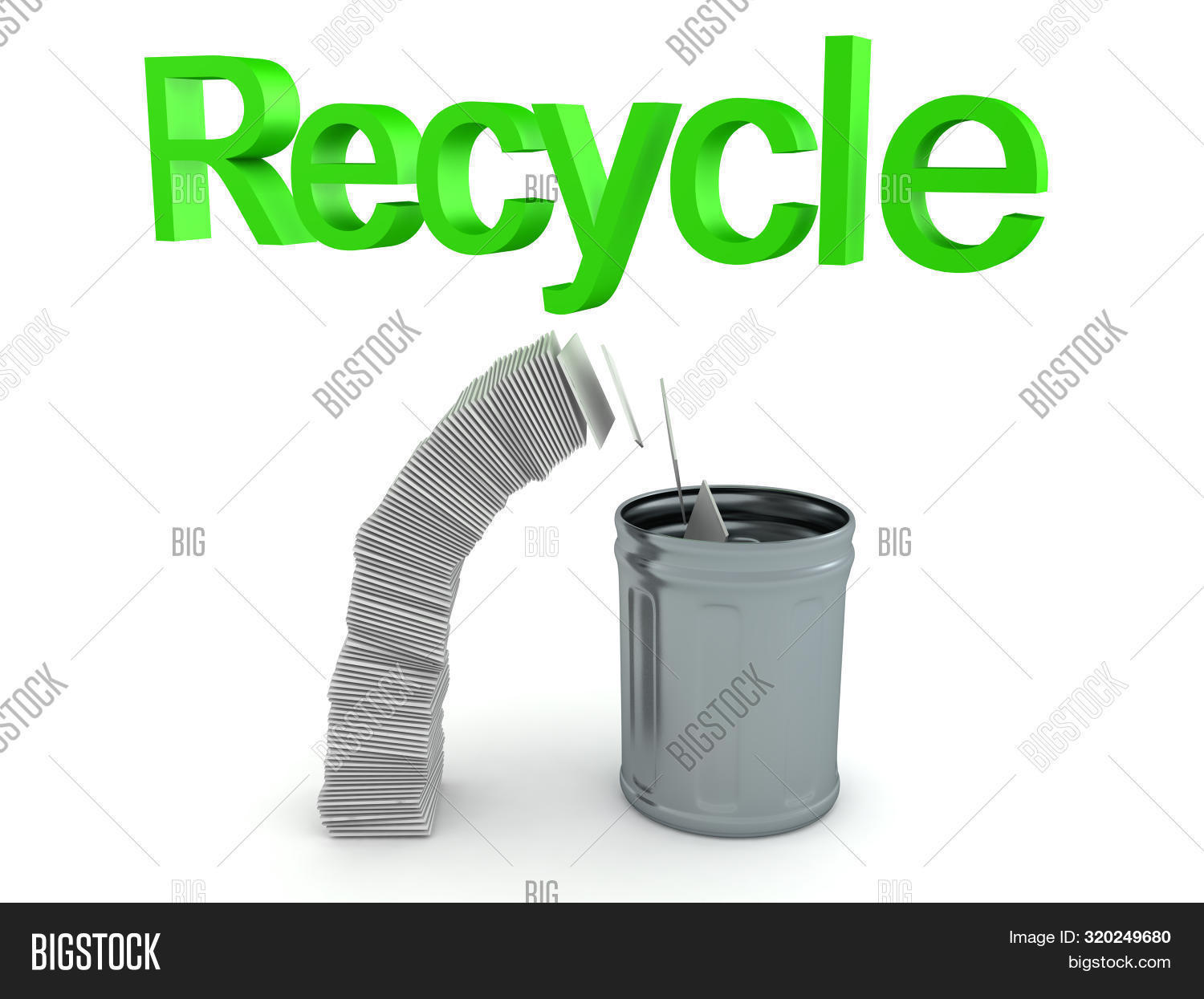 3D Recycling Text Image & Photo (Free Trial) | Bigstock