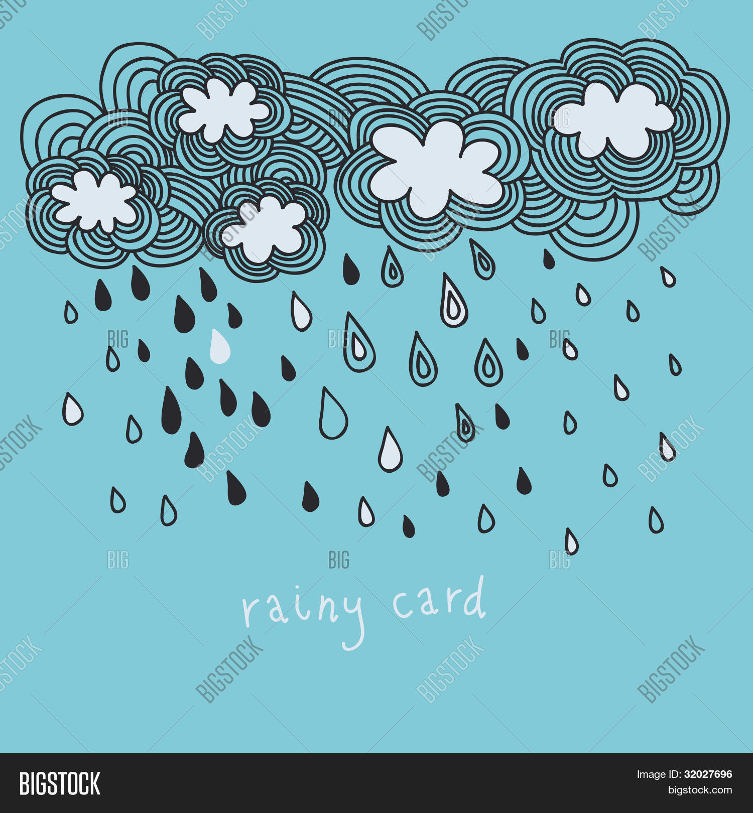 Doodle Rain Vector & Photo (Free Trial) | Bigstock
