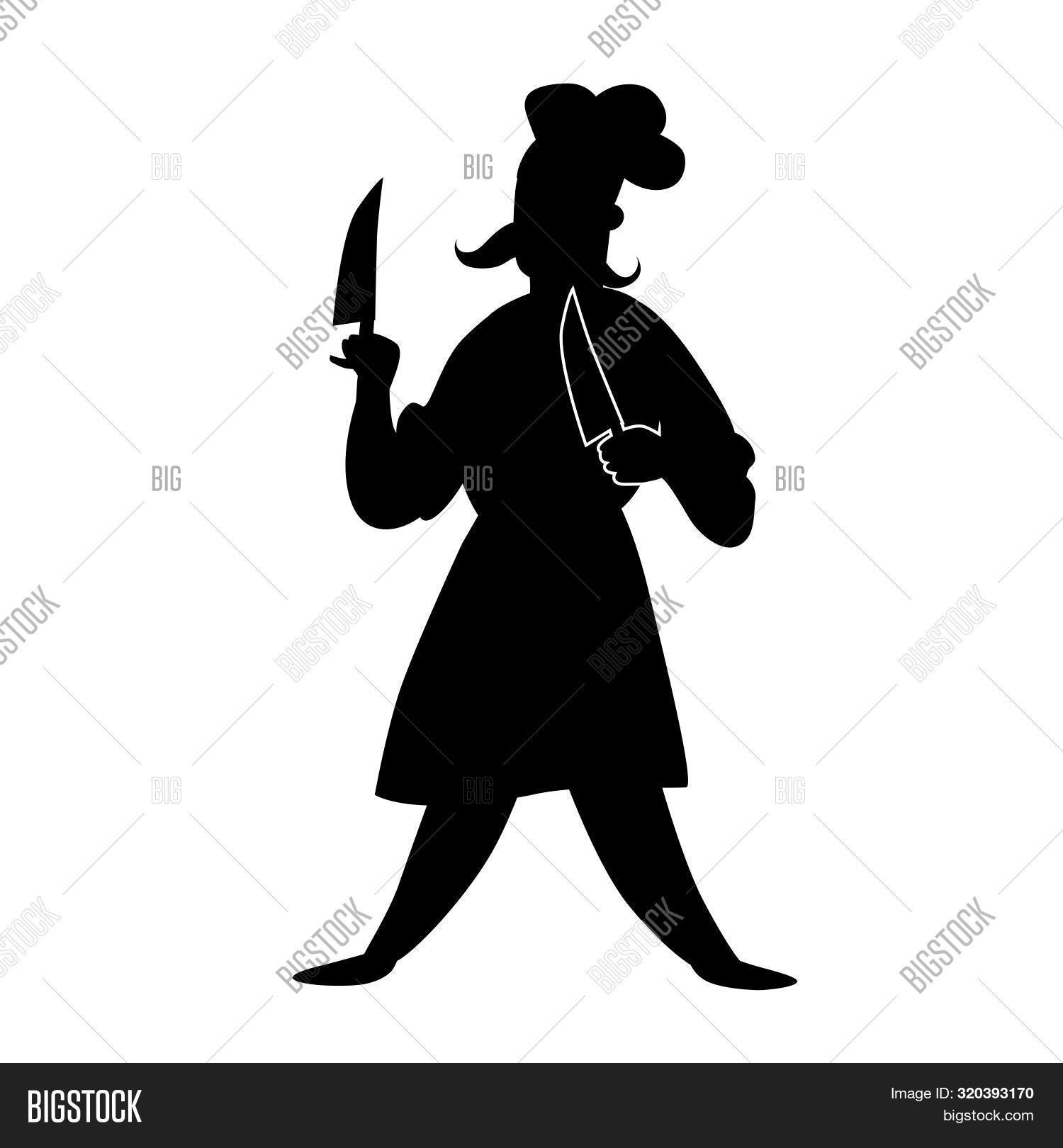 Black Silhouette Chef Vector & Photo (Free Trial) | Bigstock