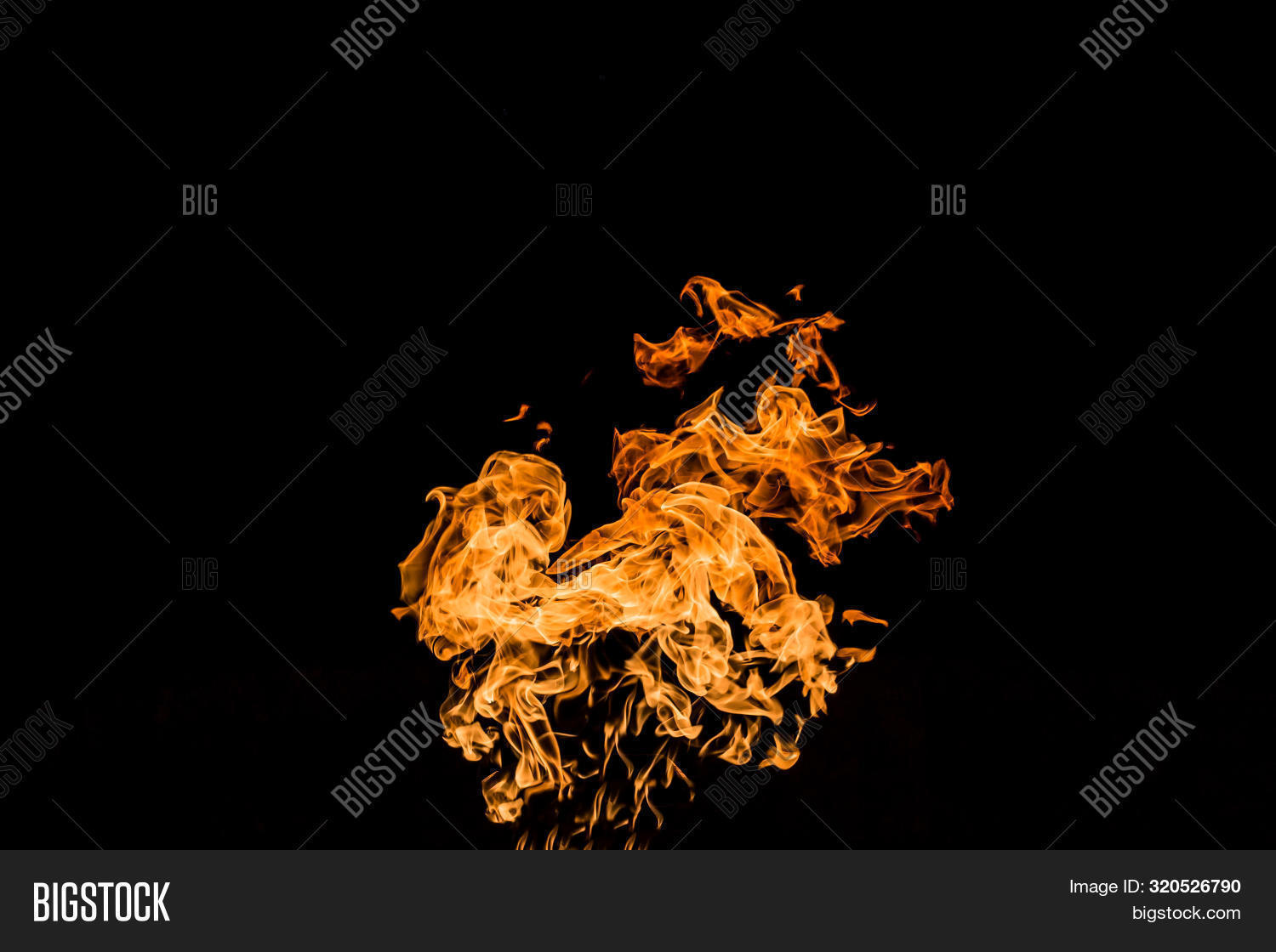 Fire Flames On Black Image & Photo (Free Trial) | Bigstock
