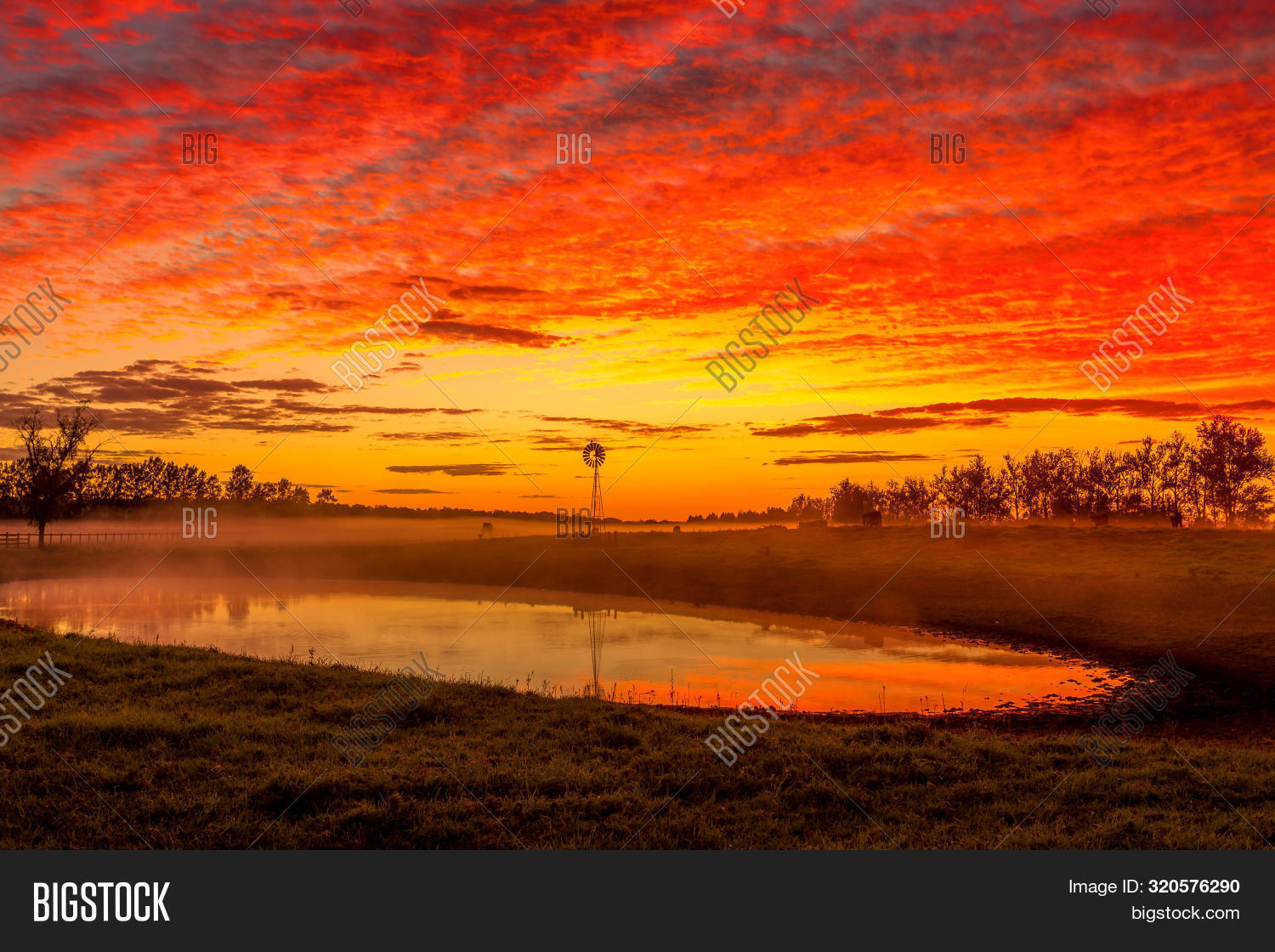 Blazing Red Sunrise Image & Photo (Free Trial) | Bigstock