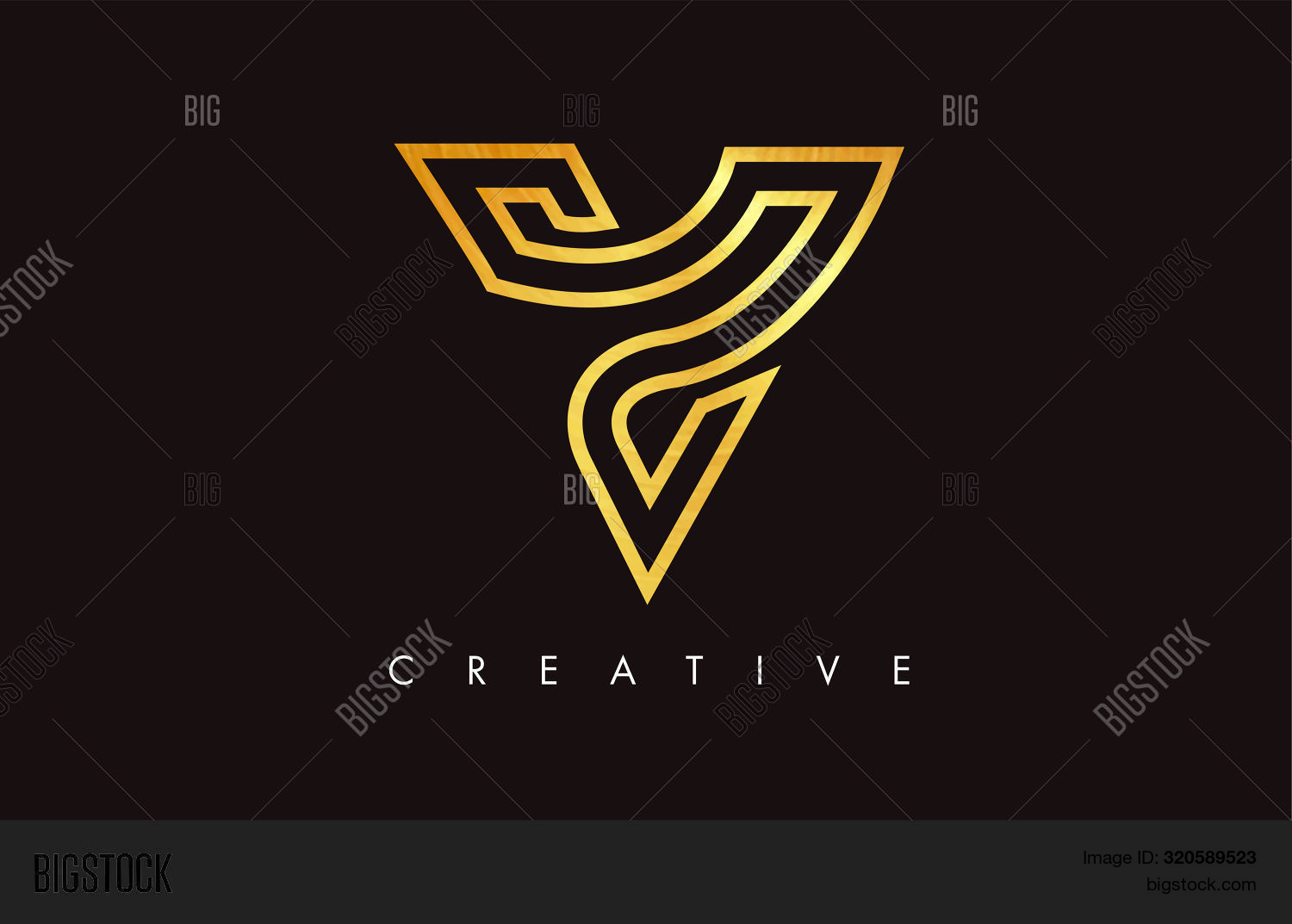 V Golden Letter Vector & Photo (Free Trial) | Bigstock