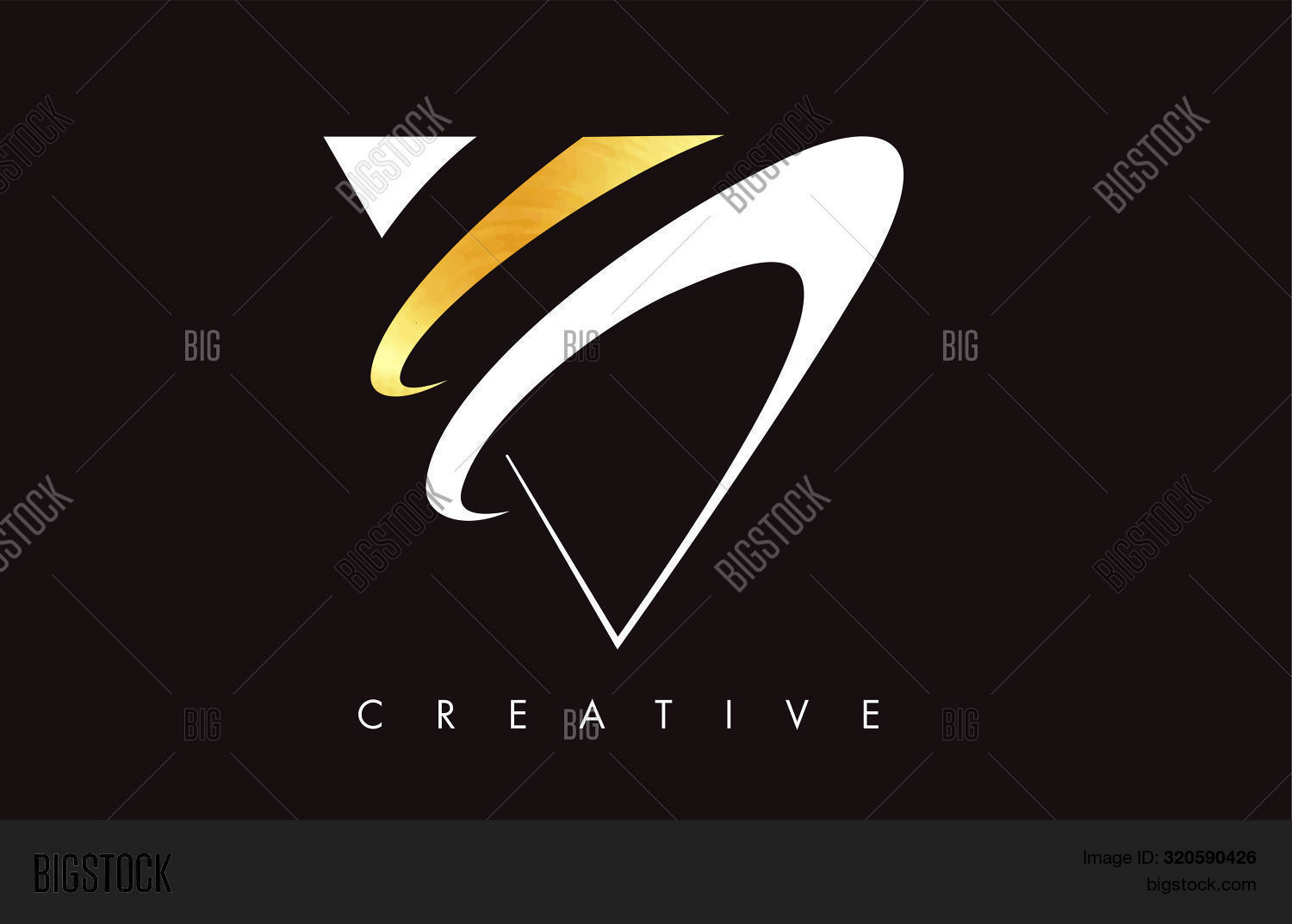 V Golden Letter Vector & Photo (Free Trial) | Bigstock