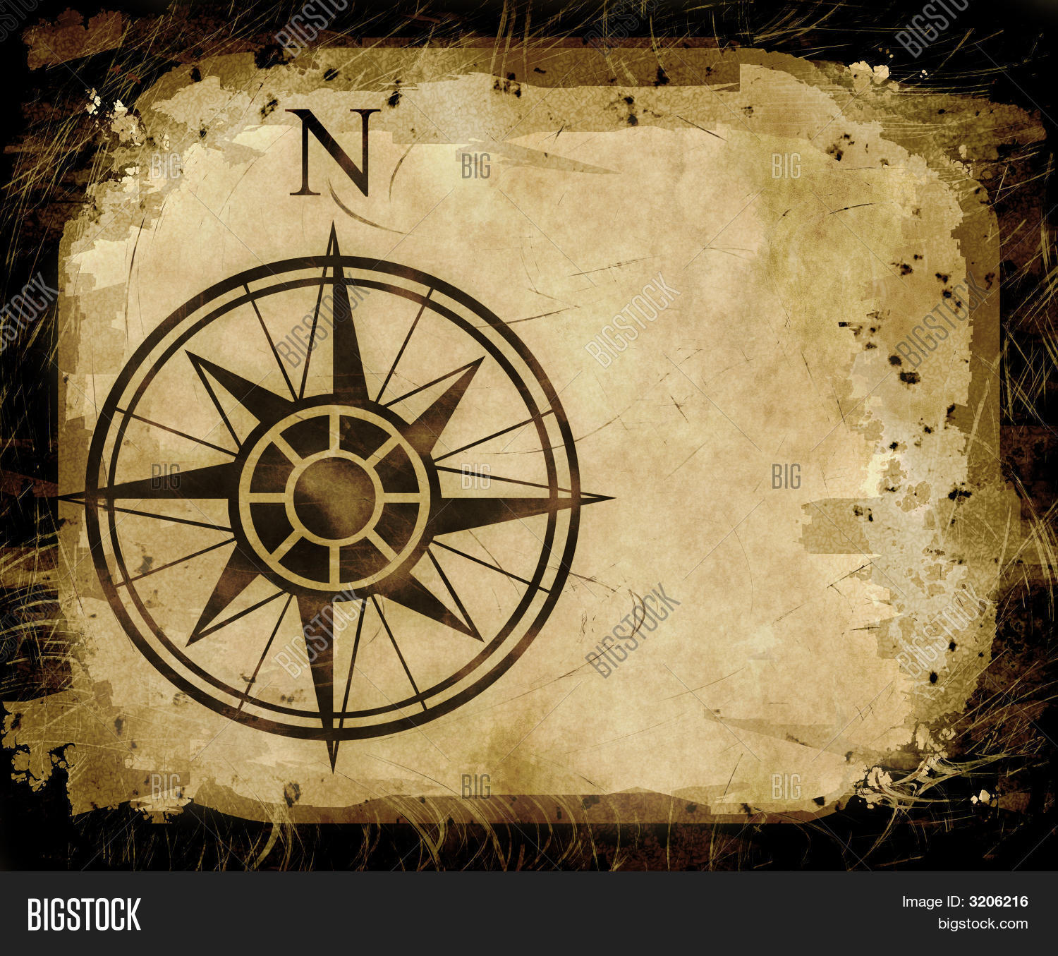 North Compass Map Image & Photo (Free Trial) | Bigstock